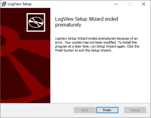 Installation troubleshooting - LogView